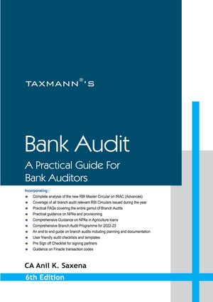 Bank Audit | A Practical Guide for Bank Auditors by Anil K. Saxena ...
