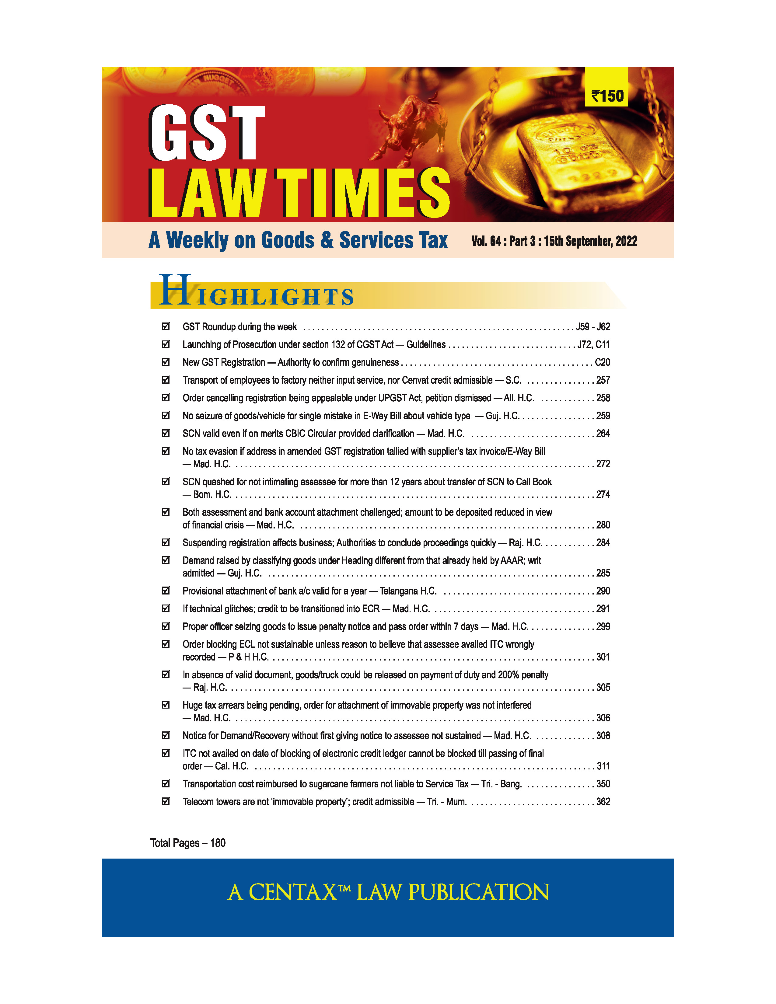 GST Law Times - 15 September 2022
