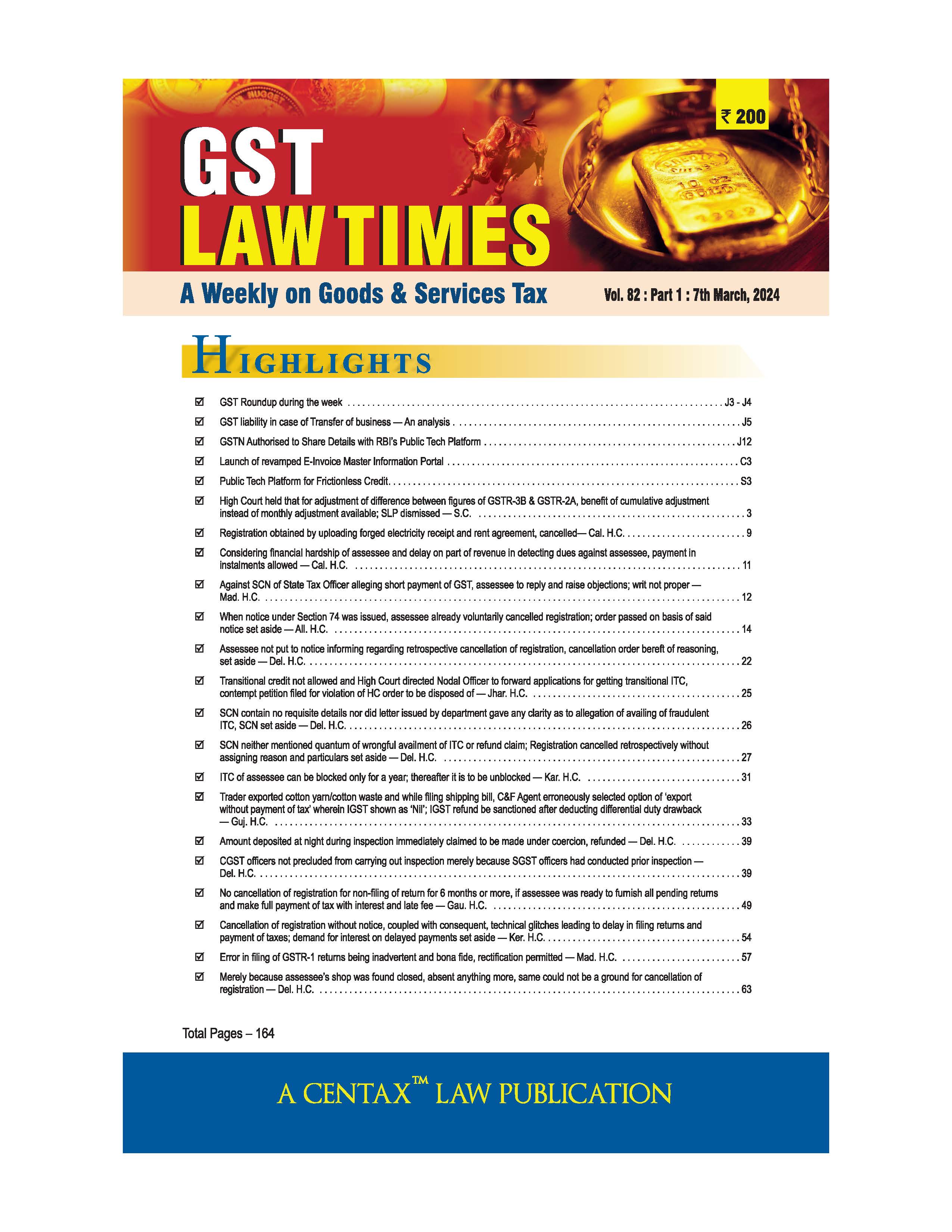 GST Law Times - 7 March 2024